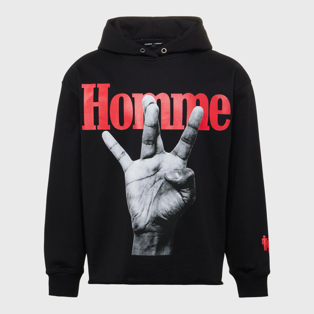 Twisted Fingers Hoodie Black with Red and Blue – HommeFemmeLA